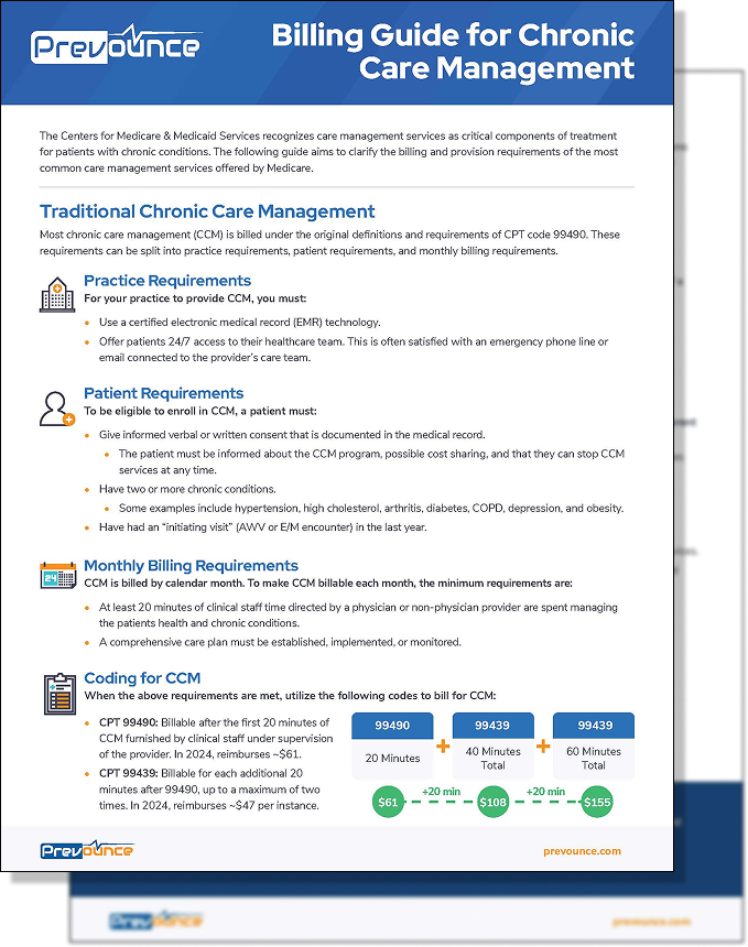 Chronic Care Management Coding and Billing Guide | Prevounce