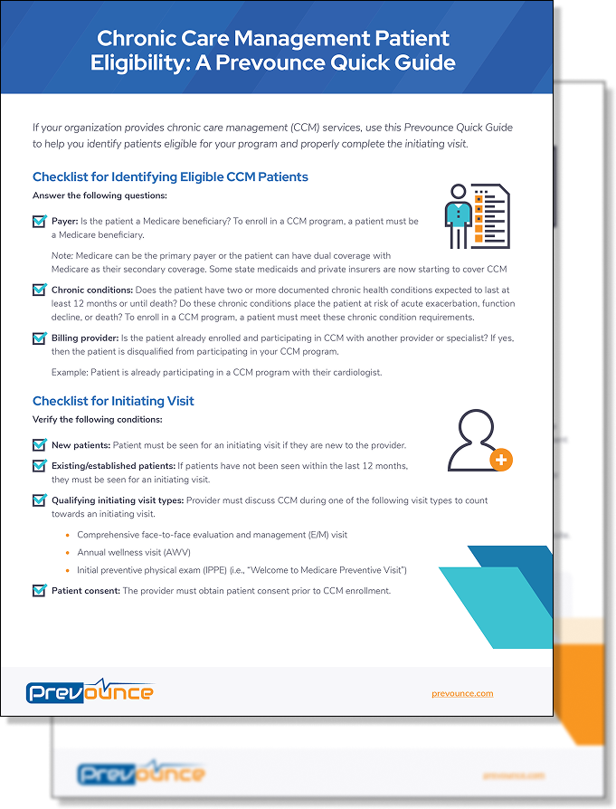 Chronic Care Management Patient Eligibility Guide | Prevounce