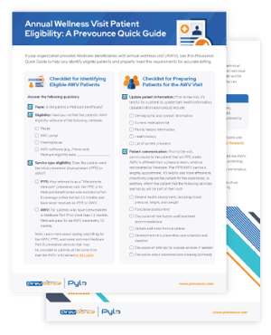 Annual Wellness Visit Patient Eligibility Guide | Prevounce